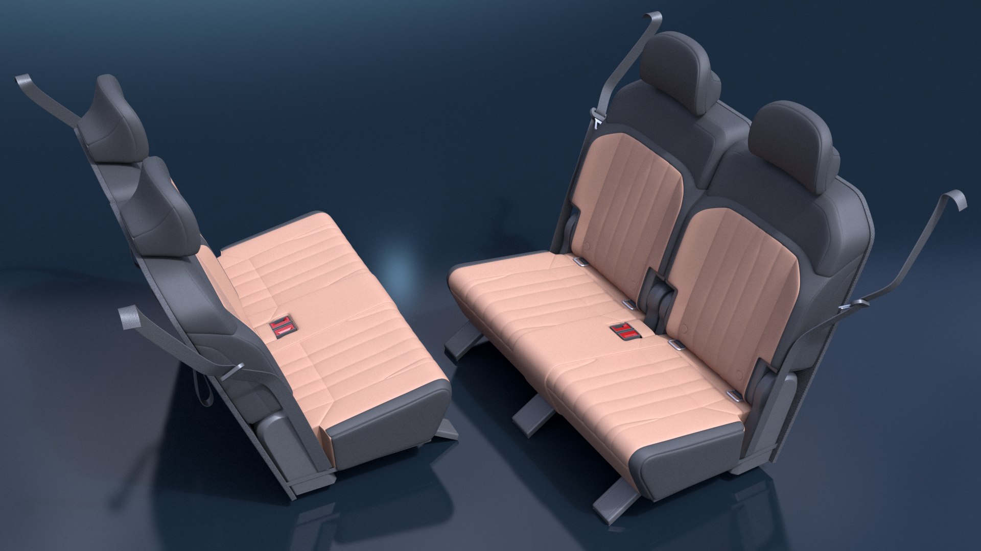 3D Vehicle Rear Seat Bench - TurboSquid 2343158
