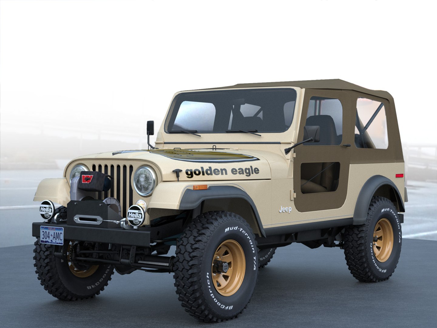 Jeep Cj 7 Golden Eagle C4d