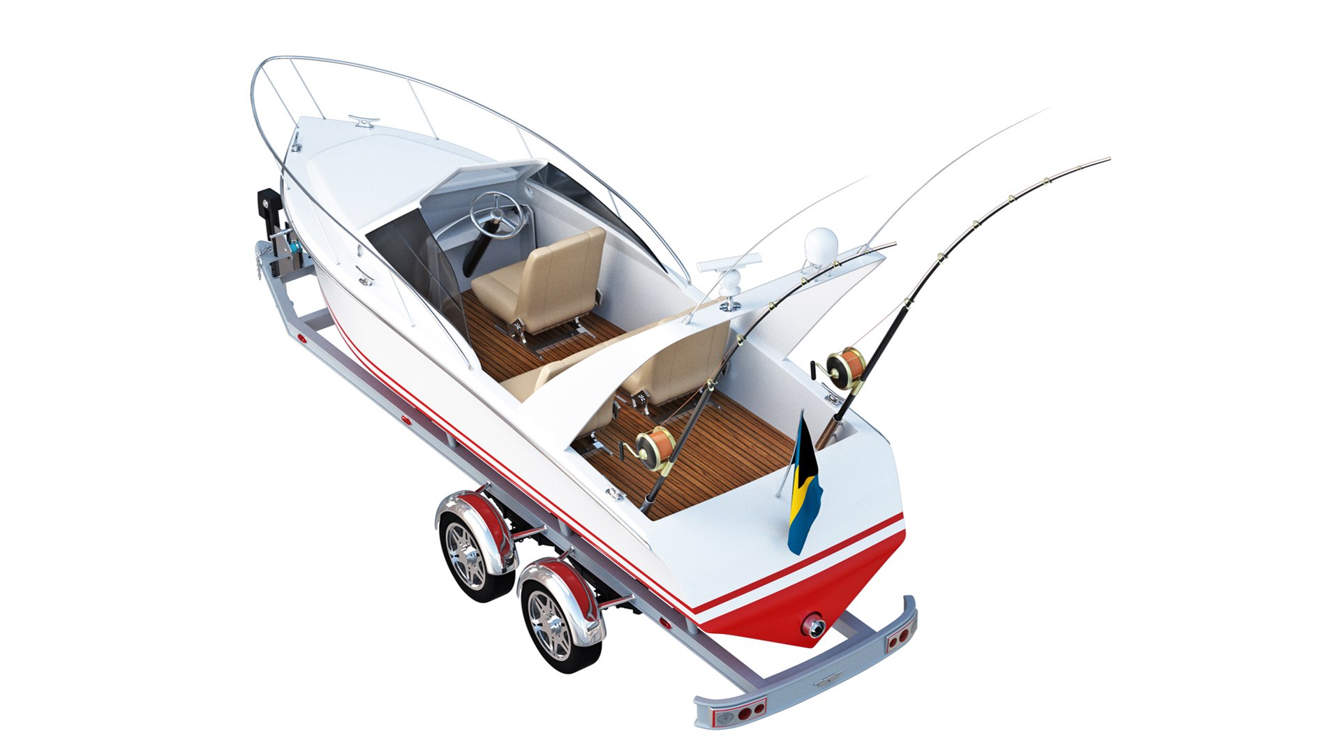 3D Pleasure Fishing Boat - TurboSquid 2076703