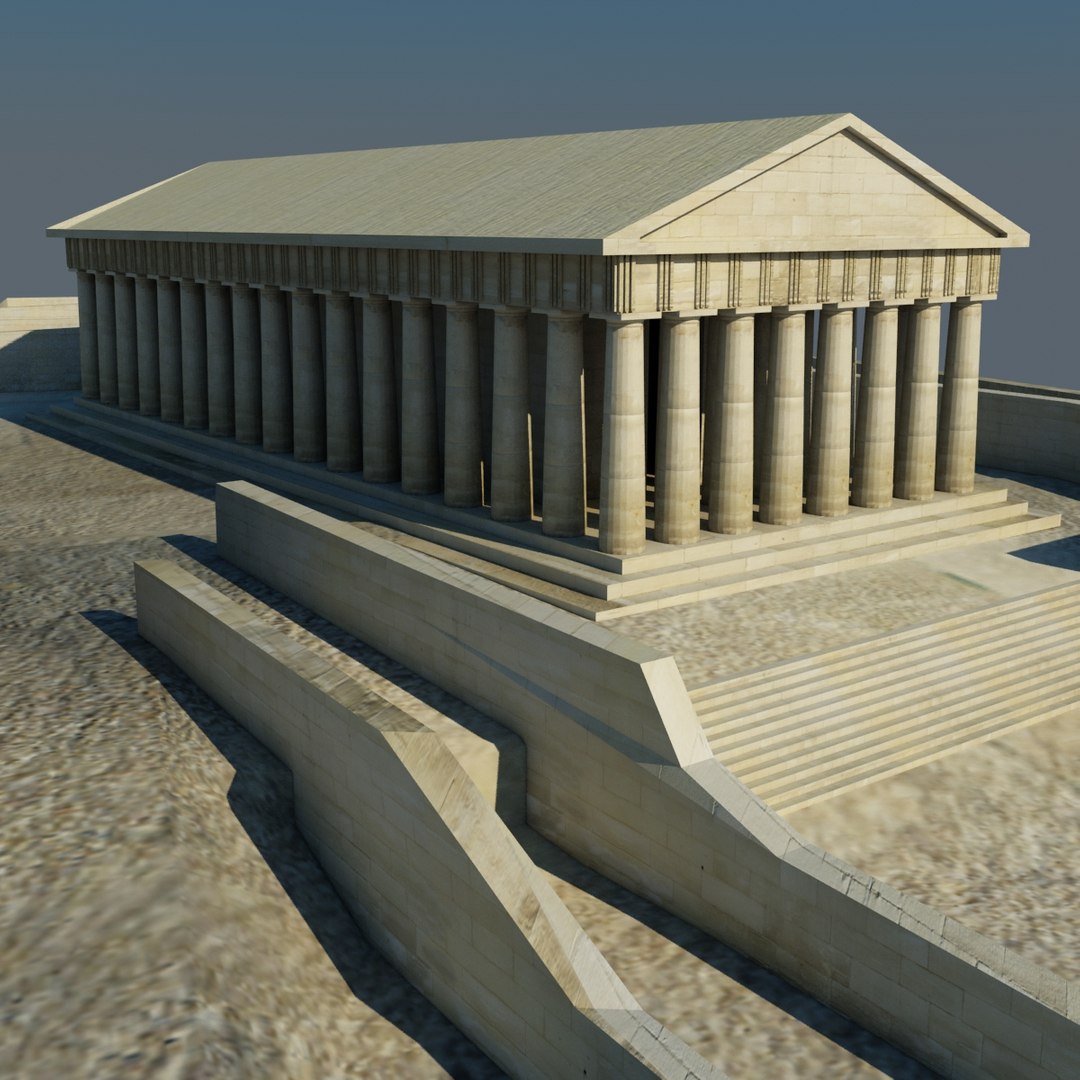 3d Model Of Parthenon Temple Acropolis