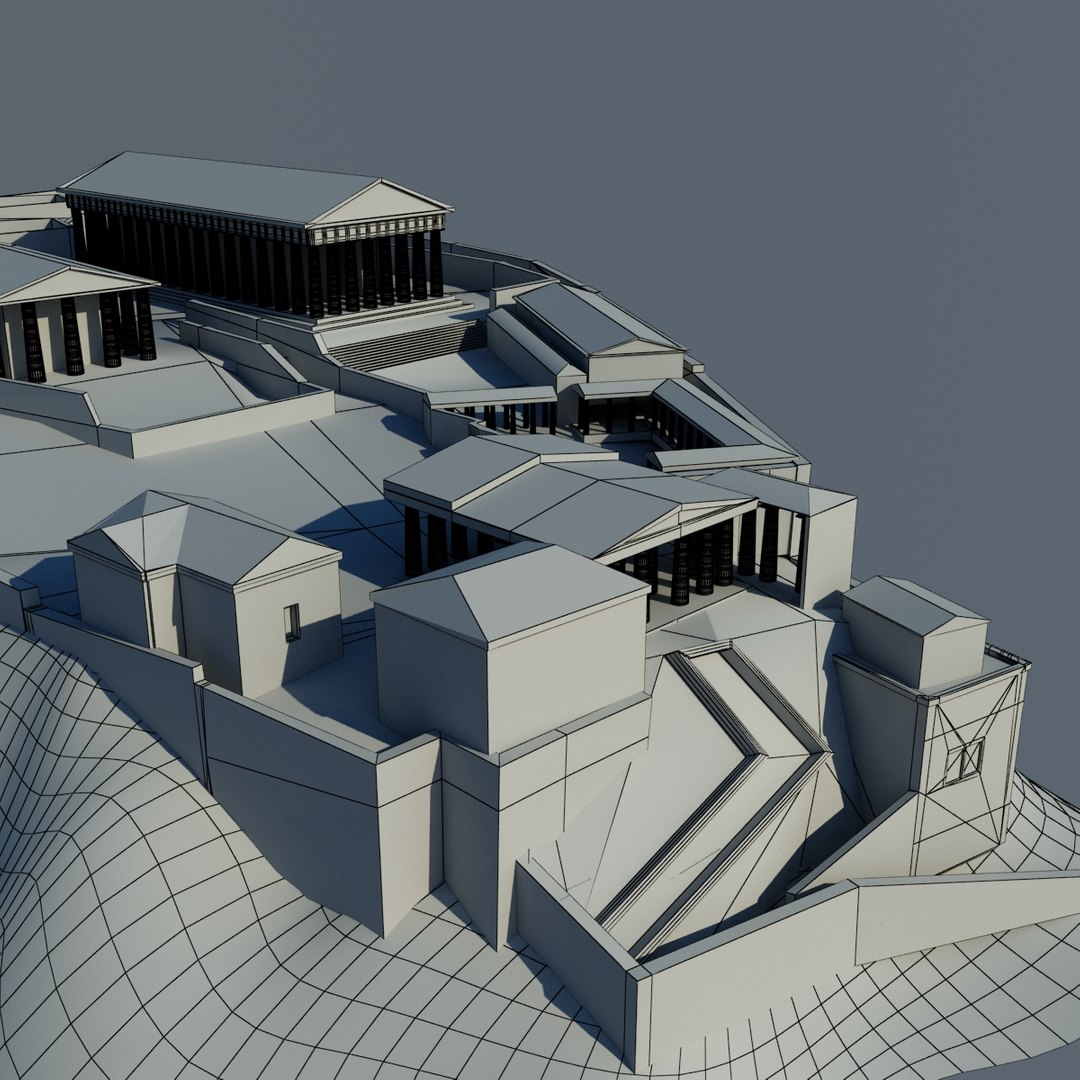 3d Model Of Parthenon Temple Acropolis