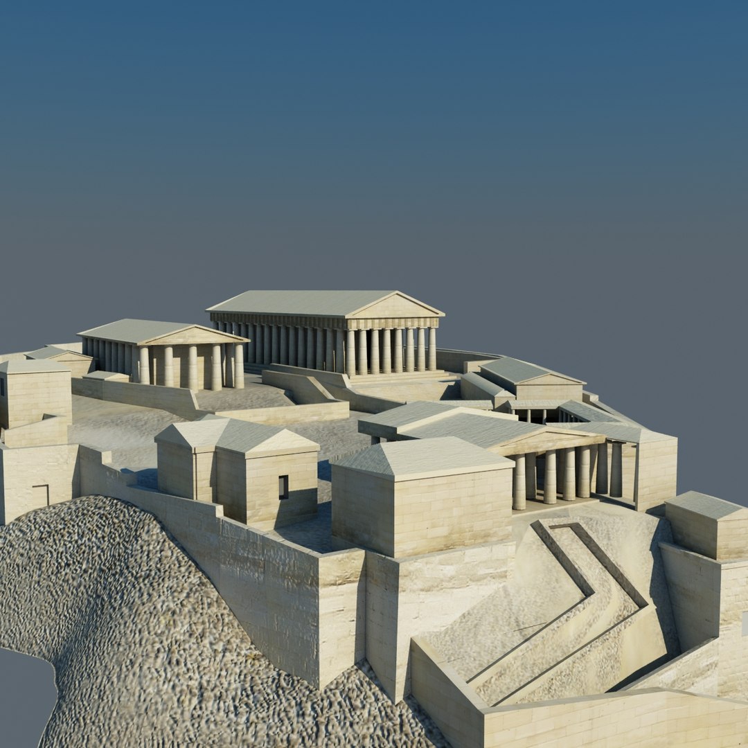 3d Model Of Parthenon Temple Acropolis