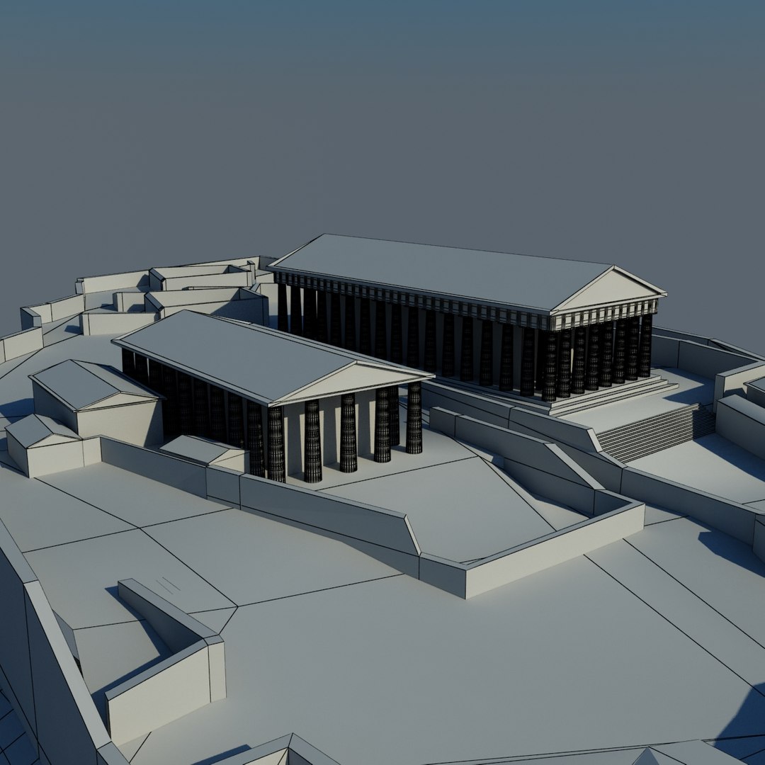 3d Model Of Parthenon Temple Acropolis