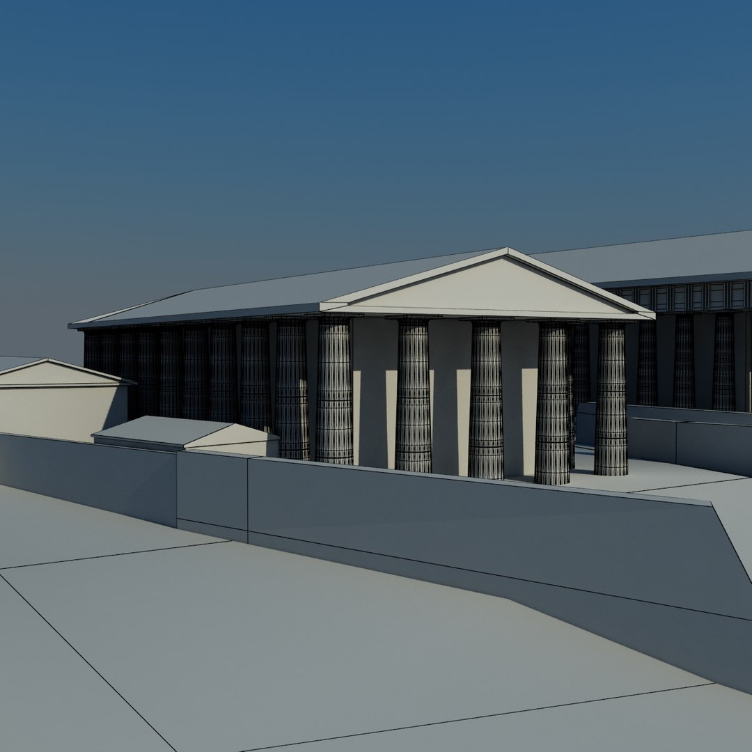 3d Model Of Parthenon Temple Acropolis