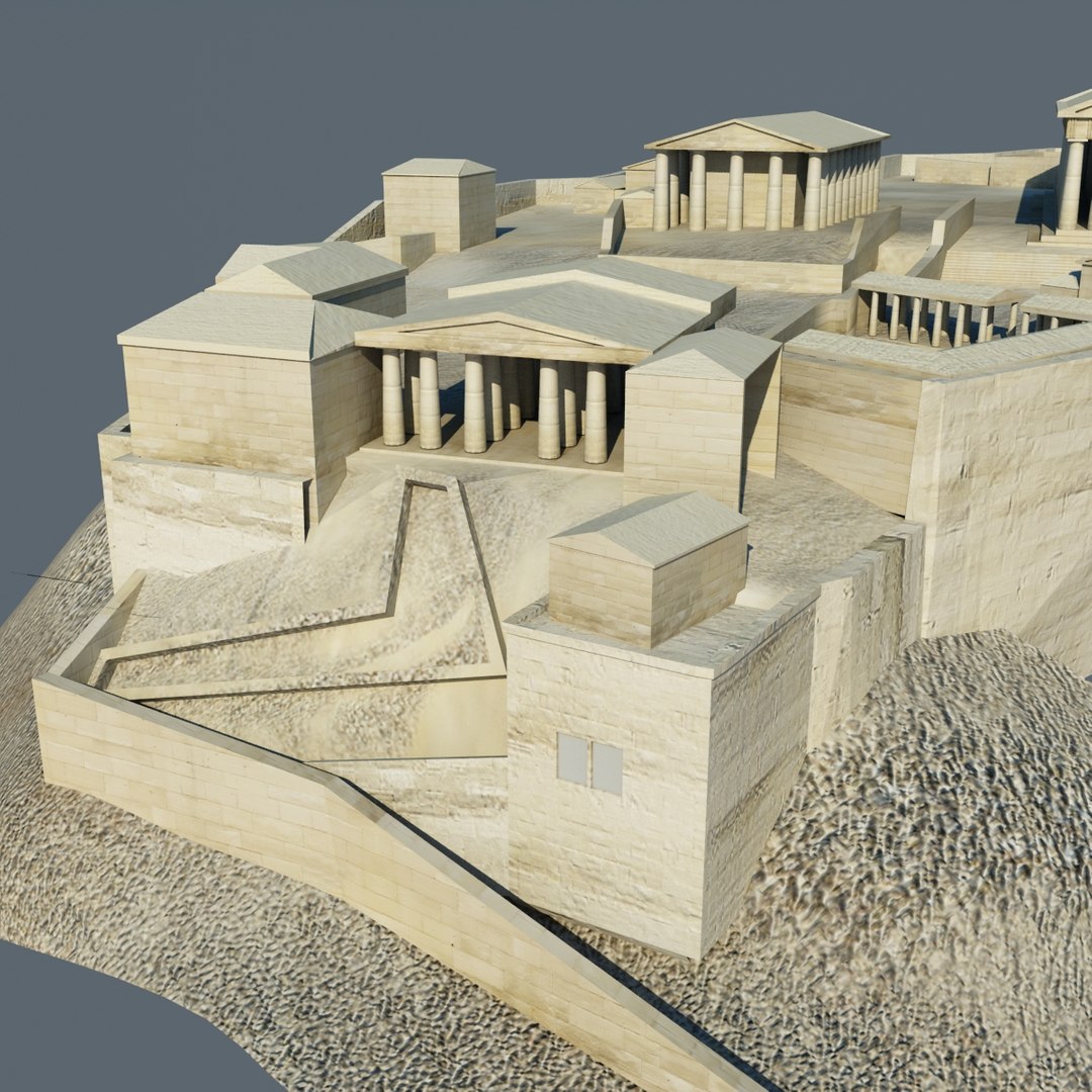 3d Model Of Parthenon Temple Acropolis