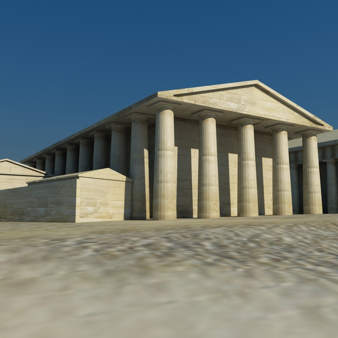 3d Model Of Parthenon Temple Acropolis
