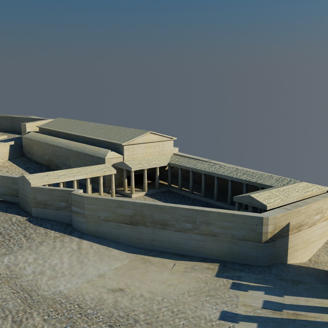 3d Model Of Parthenon Temple Acropolis
