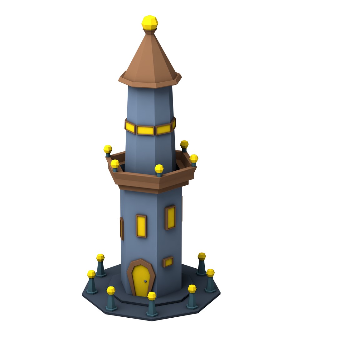 Cartoon Magic Tower 3D - TurboSquid 1386349