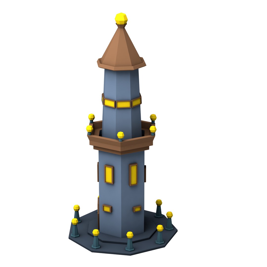 Cartoon Magic Tower 3D - TurboSquid 1386349