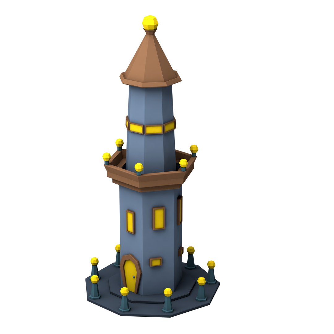 Cartoon Magic Tower 3D - TurboSquid 1386349