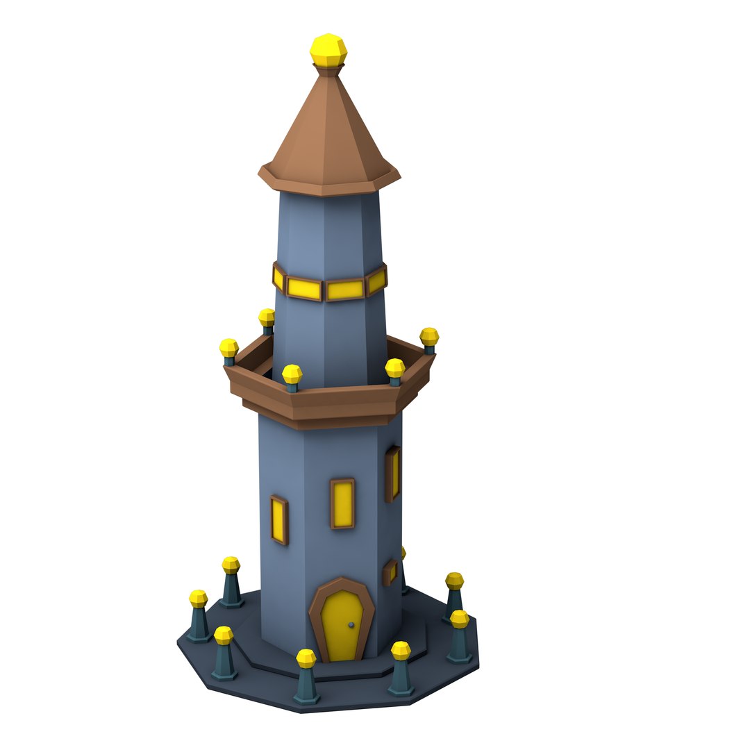 Cartoon Magic Tower 3D - TurboSquid 1386349