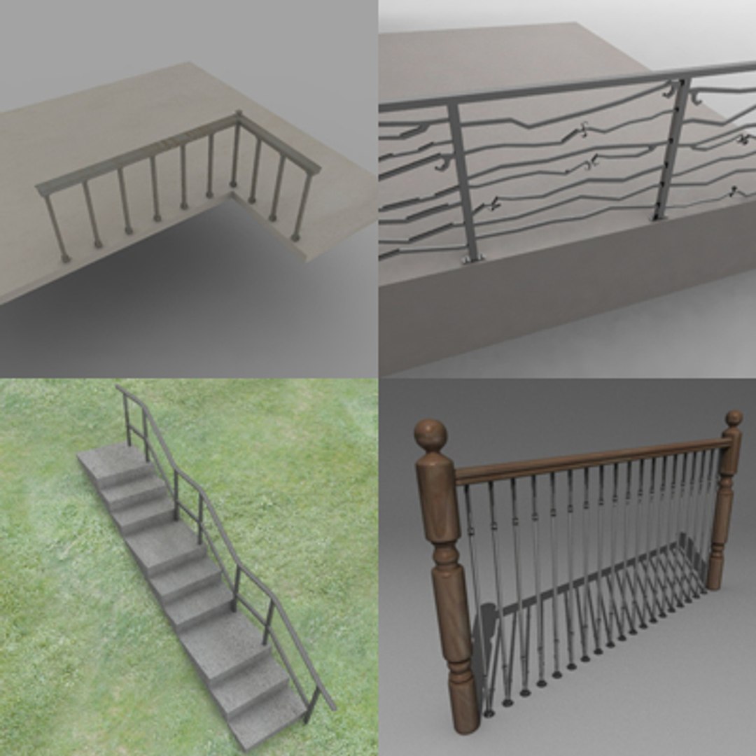 Railing Balustrade 3d Dxf