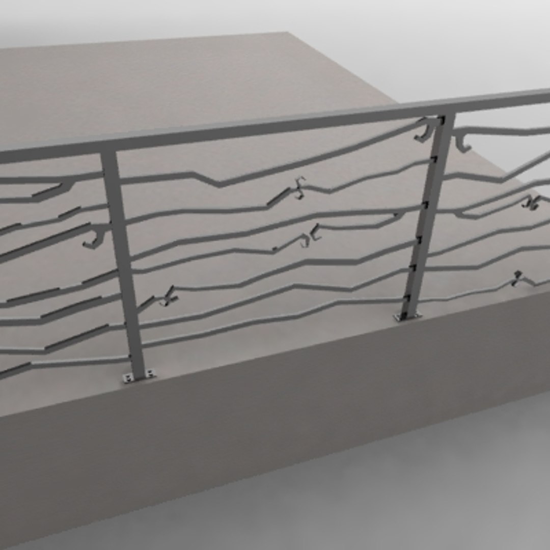 Railing Balustrade 3d Dxf