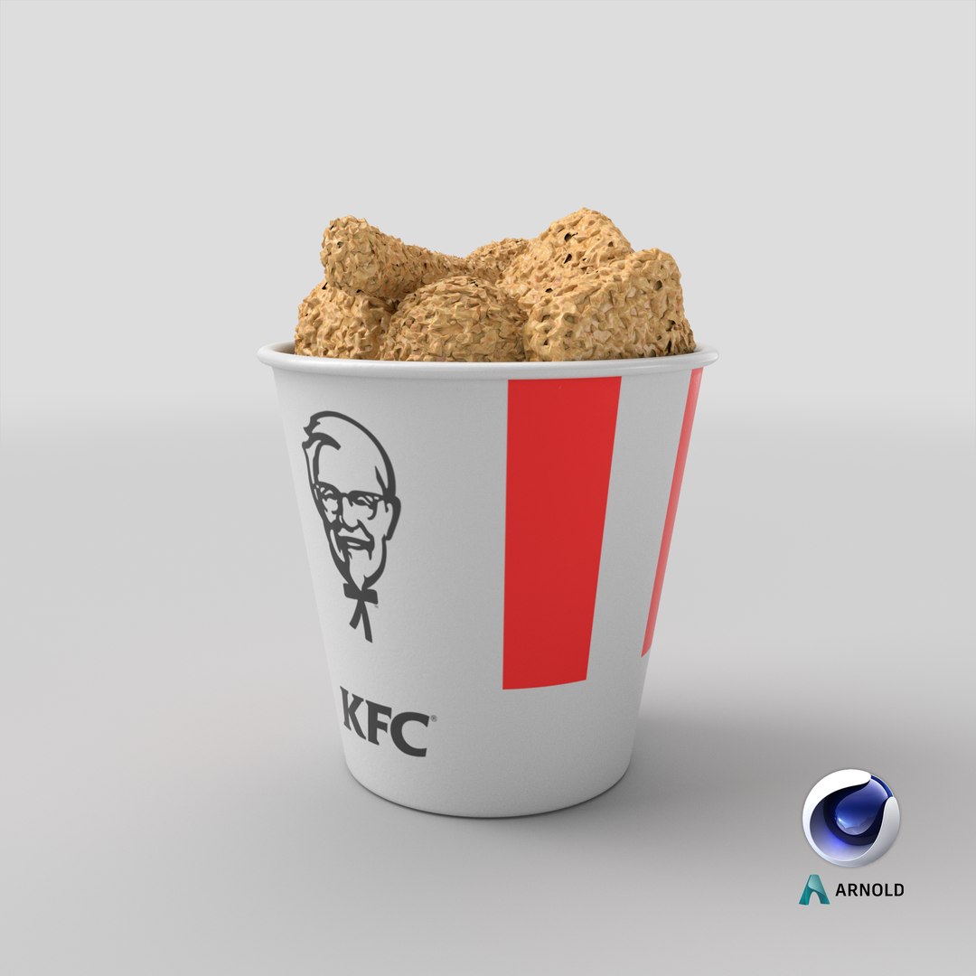 Detailed KFC Fried Chicken Bucket Model - TurboSquid 2096989