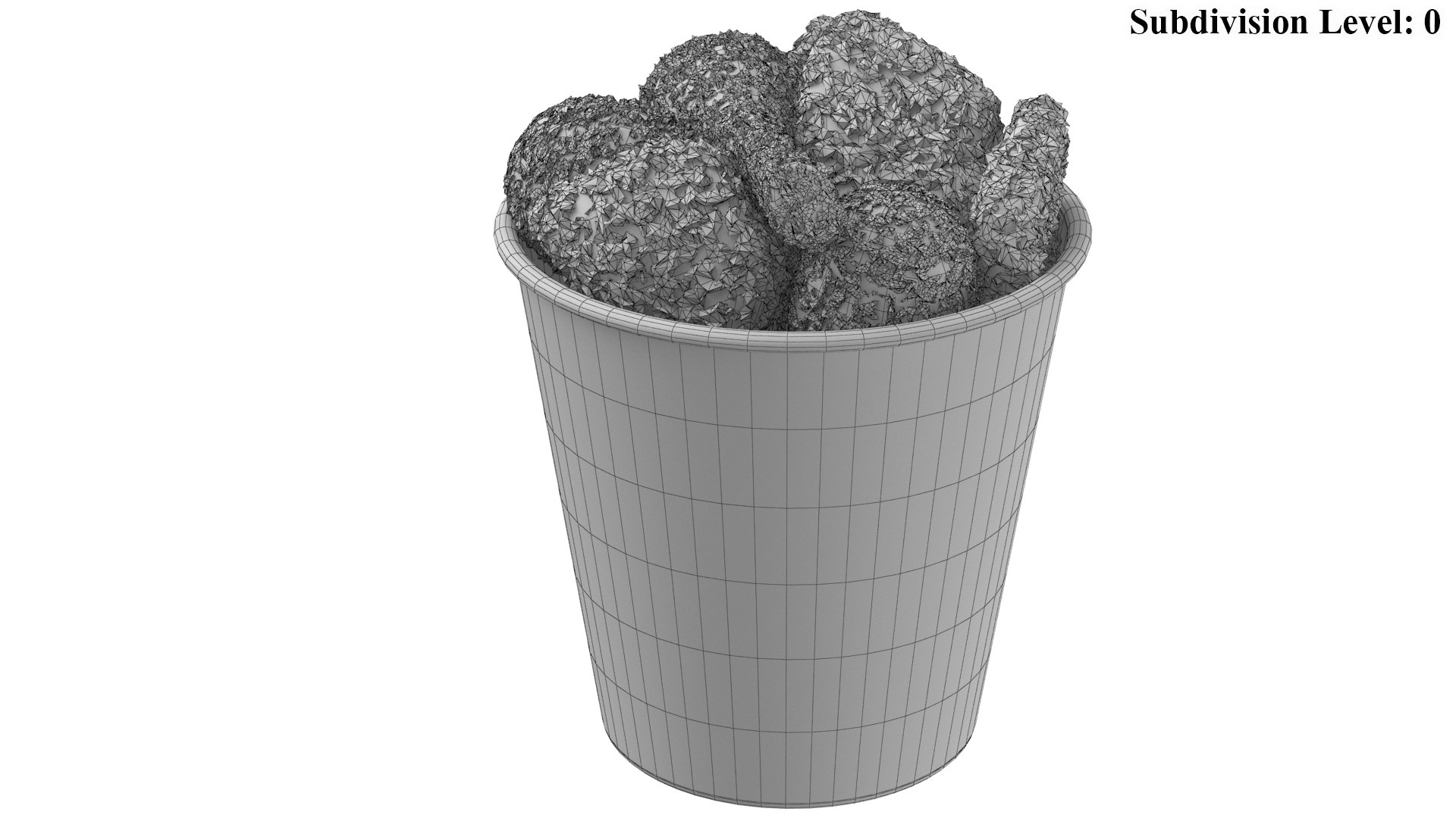 Detailed KFC Fried Chicken Bucket Model - TurboSquid 2096989