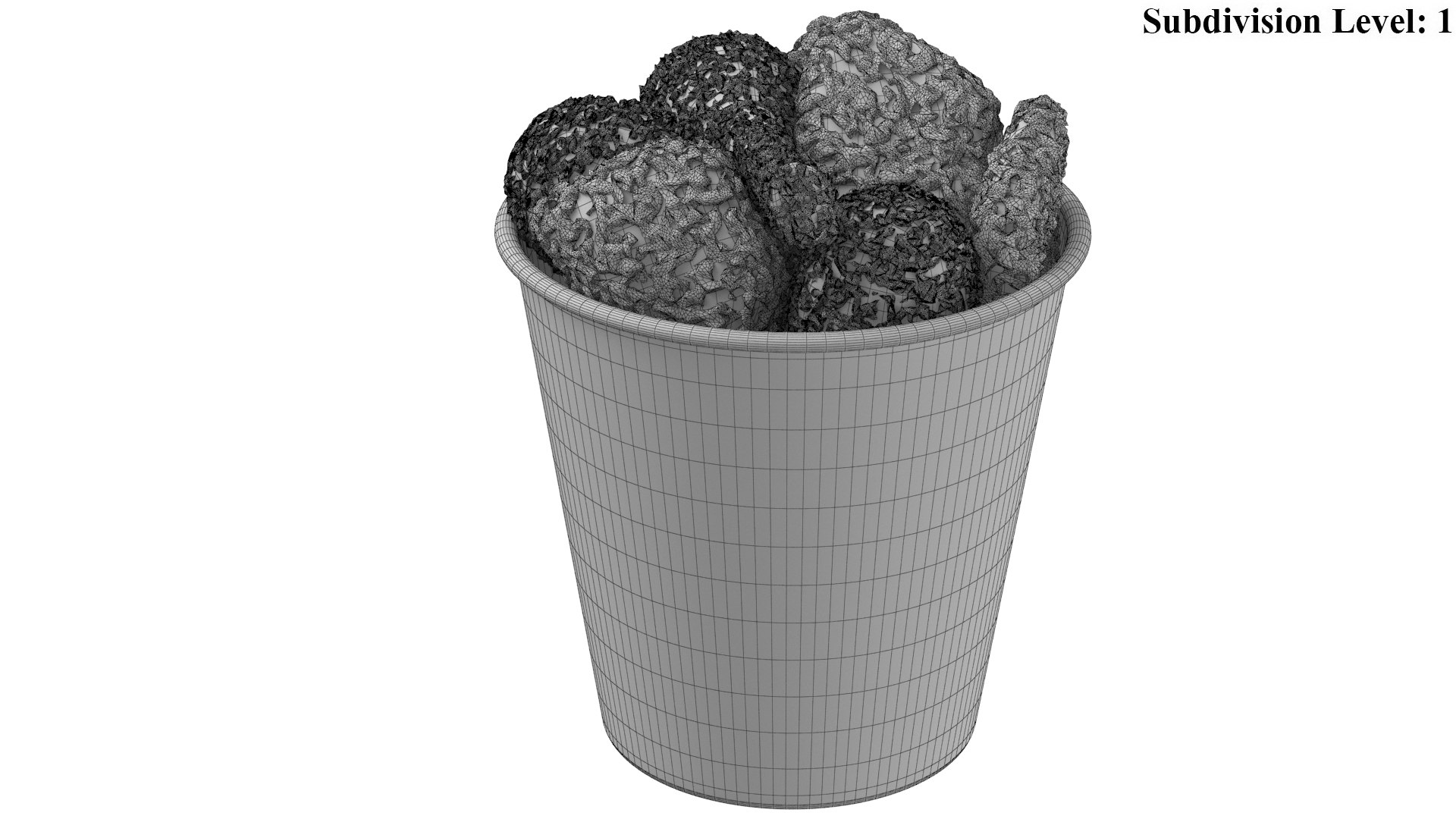 Detailed KFC Fried Chicken Bucket Model - TurboSquid 2096989