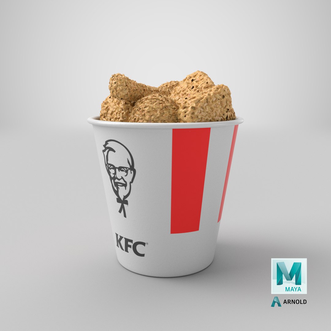 Detailed KFC Fried Chicken Bucket Model - TurboSquid 2096989