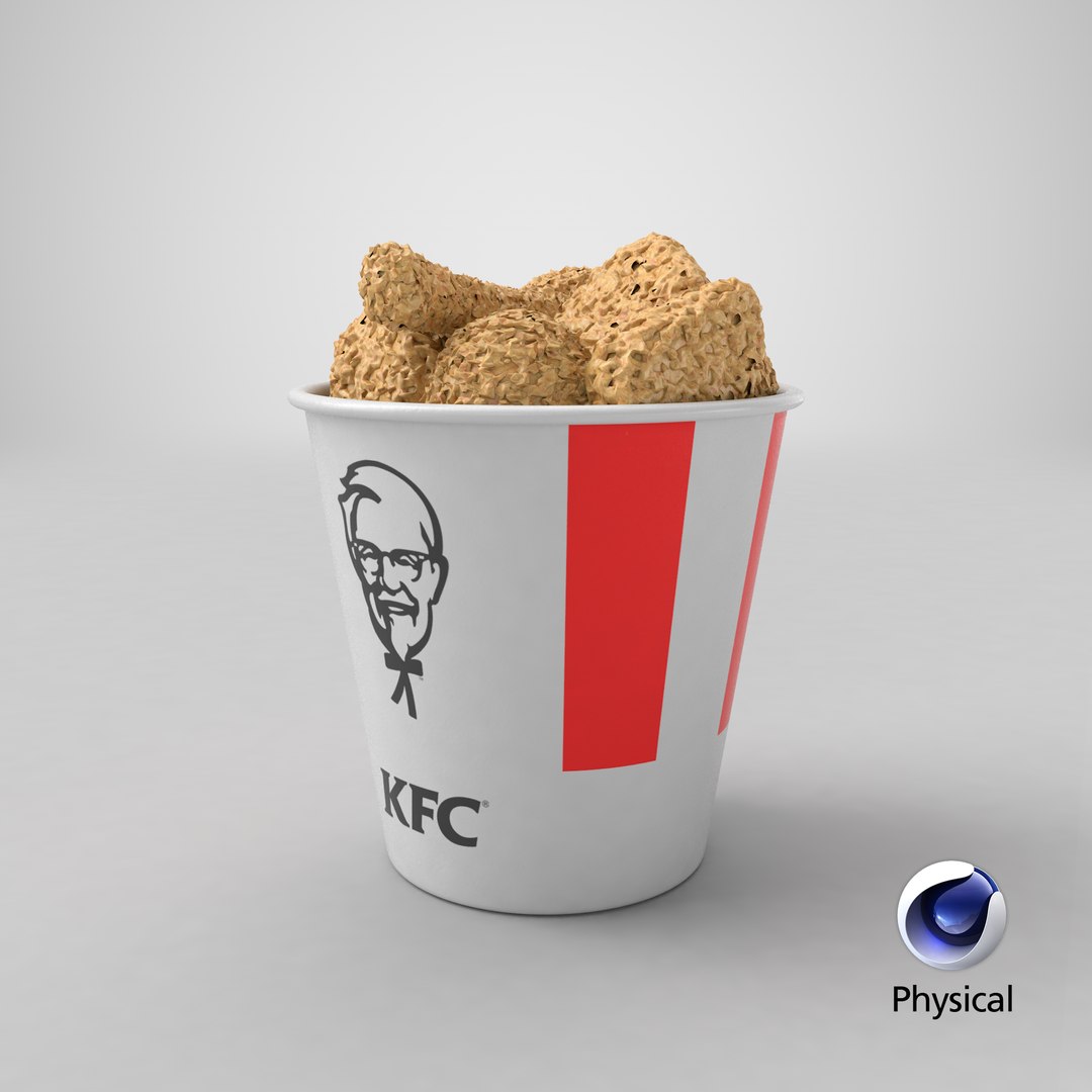 Detailed KFC Fried Chicken Bucket Model - TurboSquid 2096989