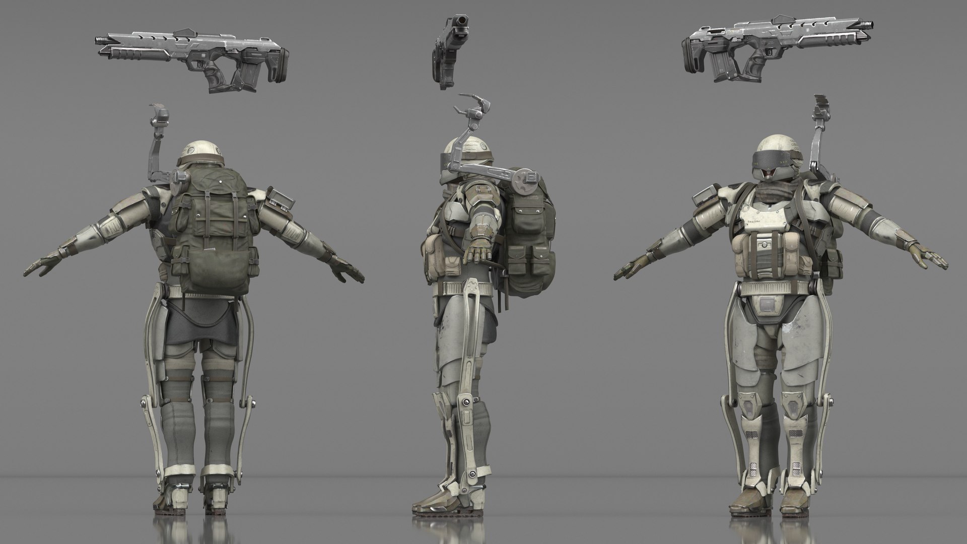 3D Exoskeleton Future Soldier A-pose - TurboSquid 2161346