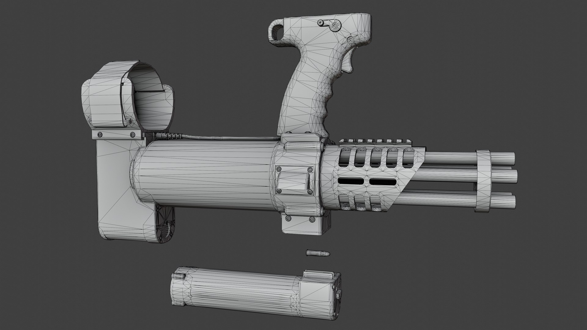 Arm Mounted 22LR Minigun Model - TurboSquid 2301129