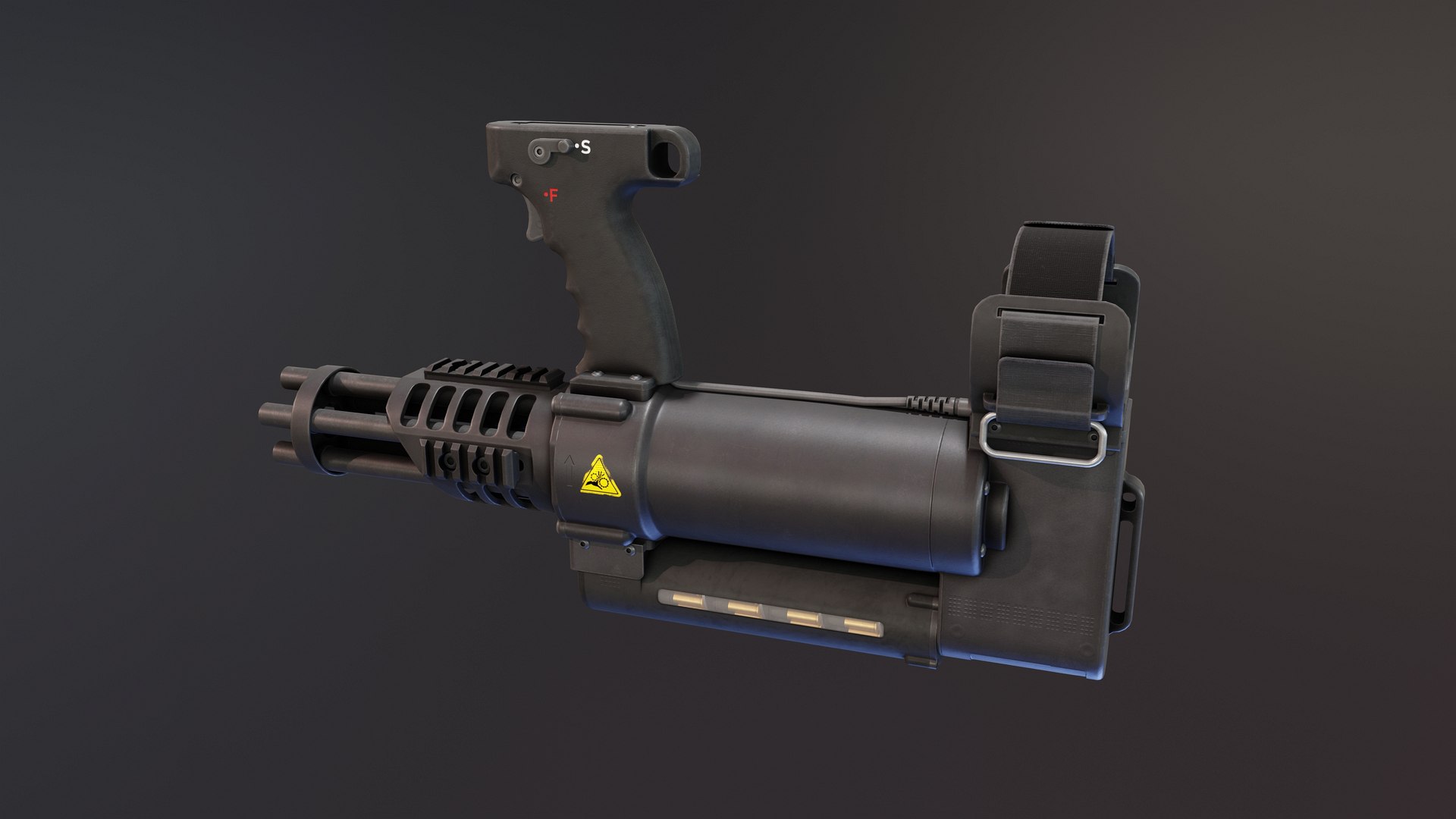 Arm Mounted 22LR Minigun Model - TurboSquid 2301129
