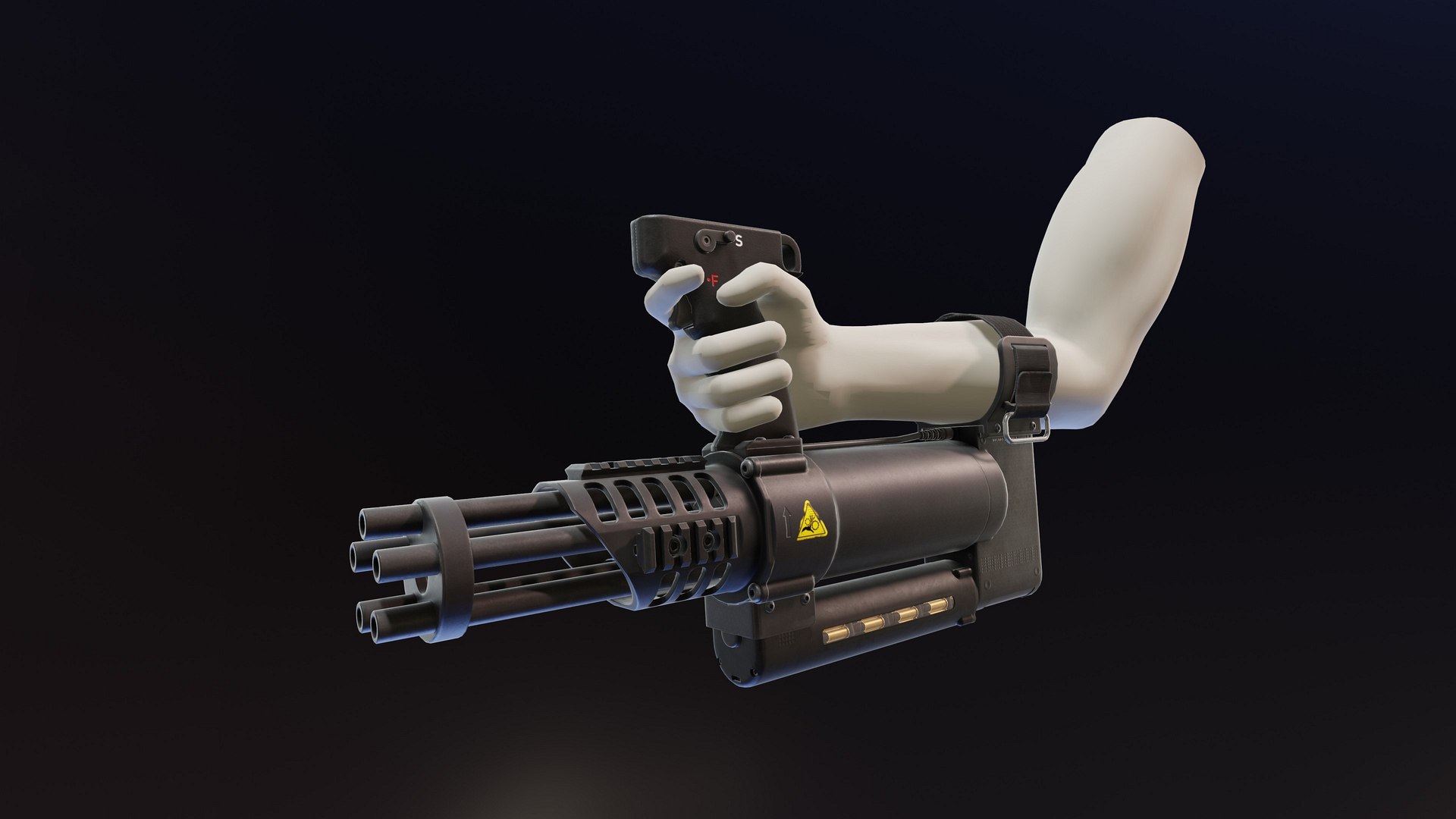 Arm Mounted 22LR Minigun Model - TurboSquid 2301129