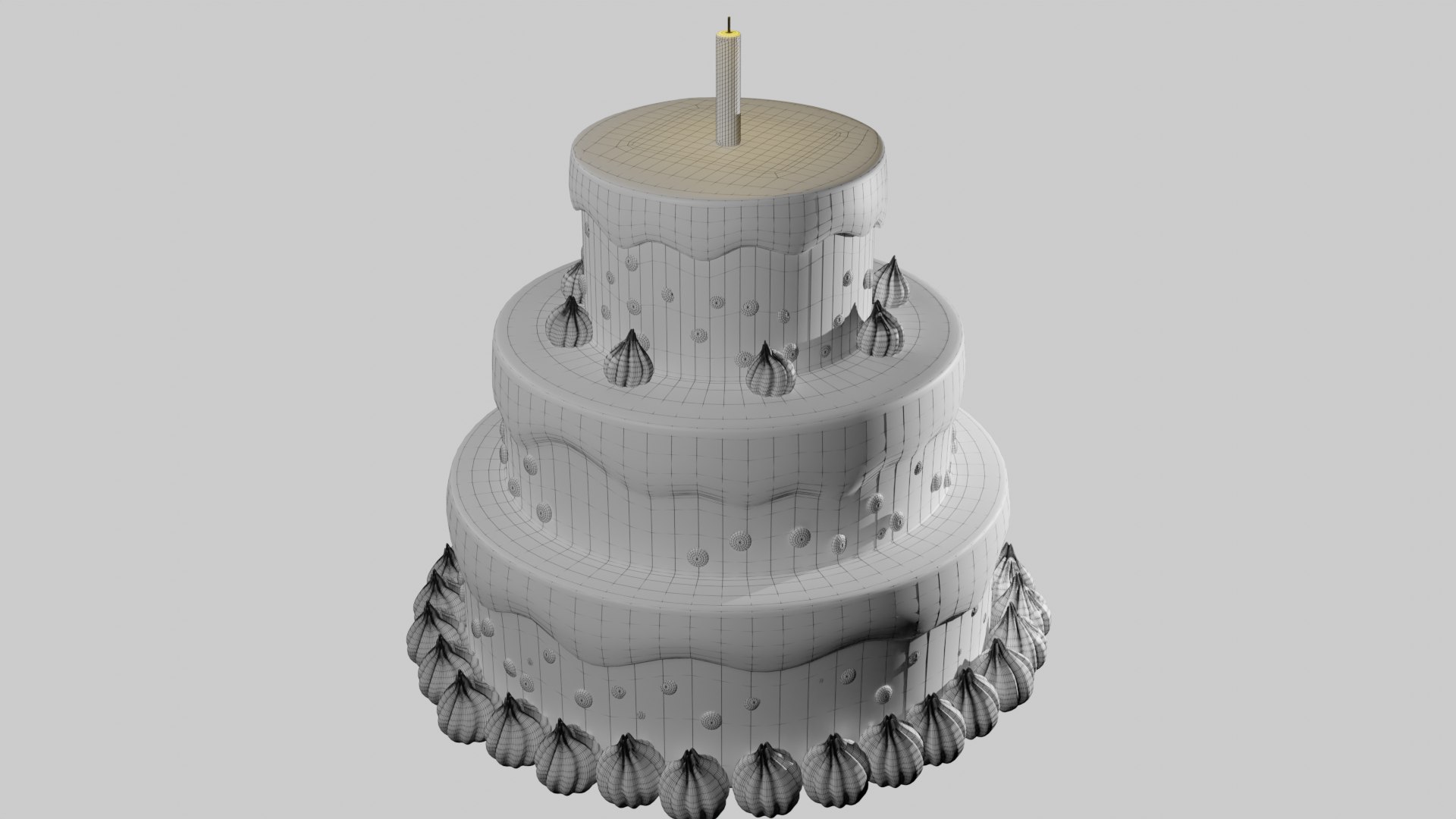 Birthday Cake Cartoon 3D Model - TurboSquid 2197920