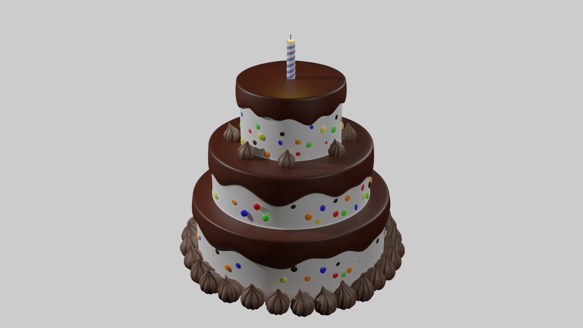 Birthday Cake Cartoon 3D Model - TurboSquid 2197920