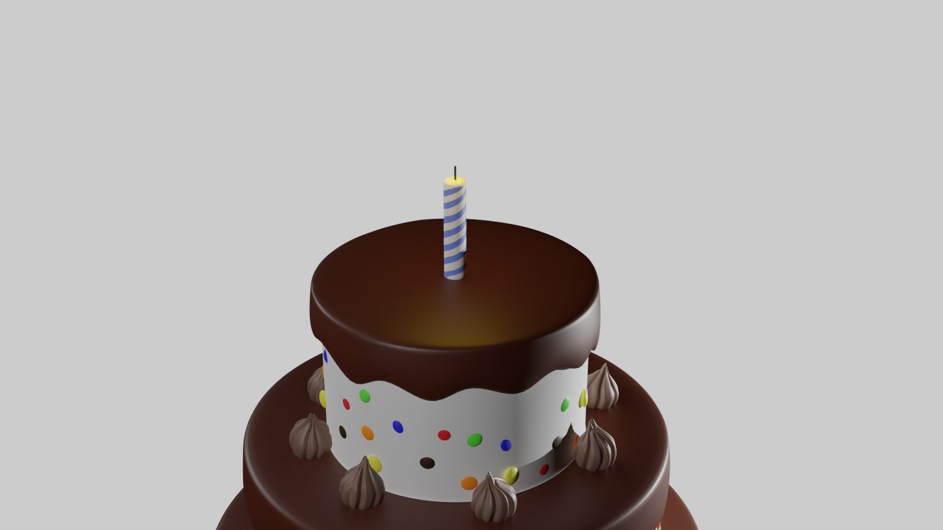 Birthday Cake Cartoon 3D Model - TurboSquid 2197920
