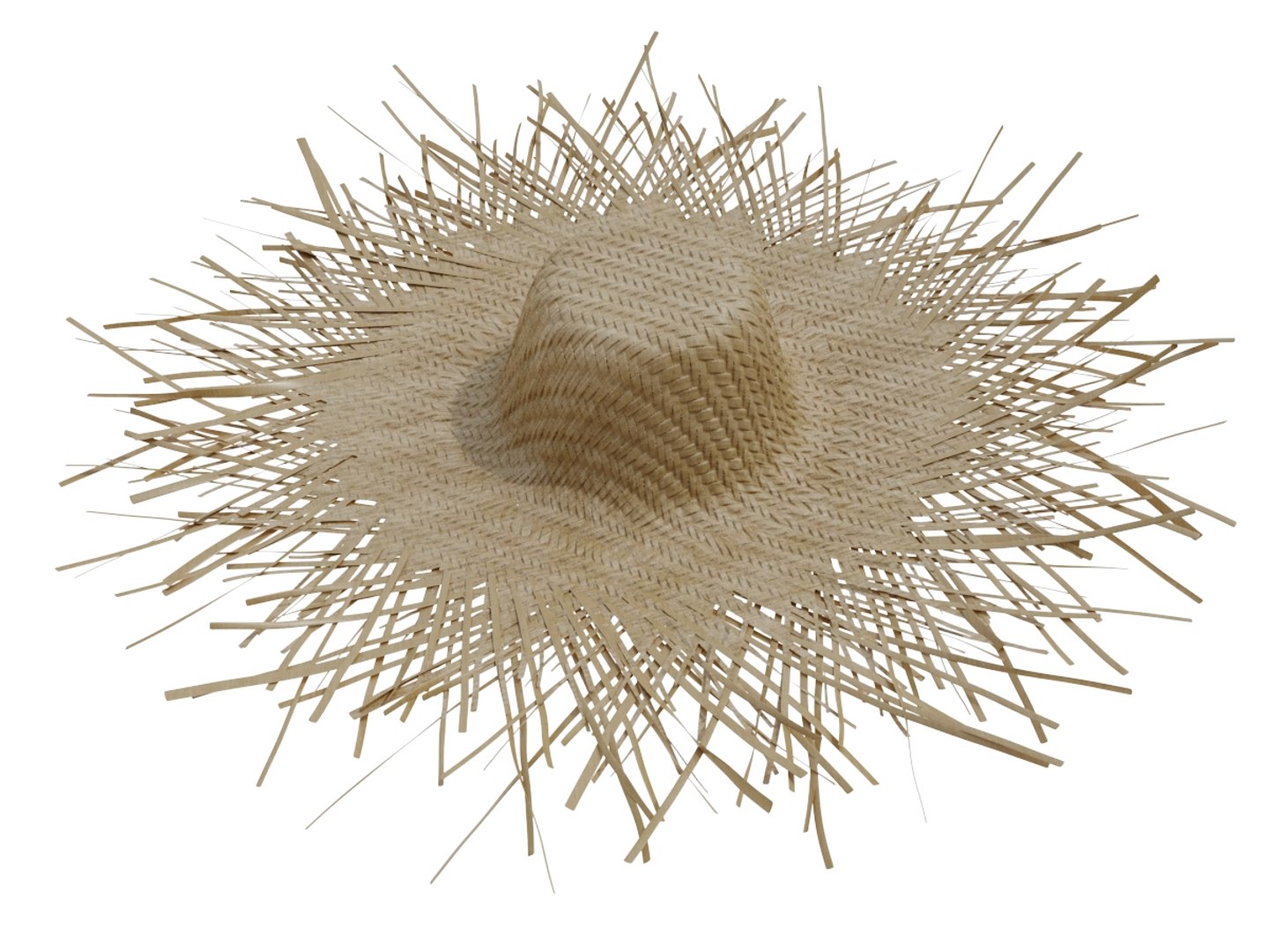 3d model straw hat
