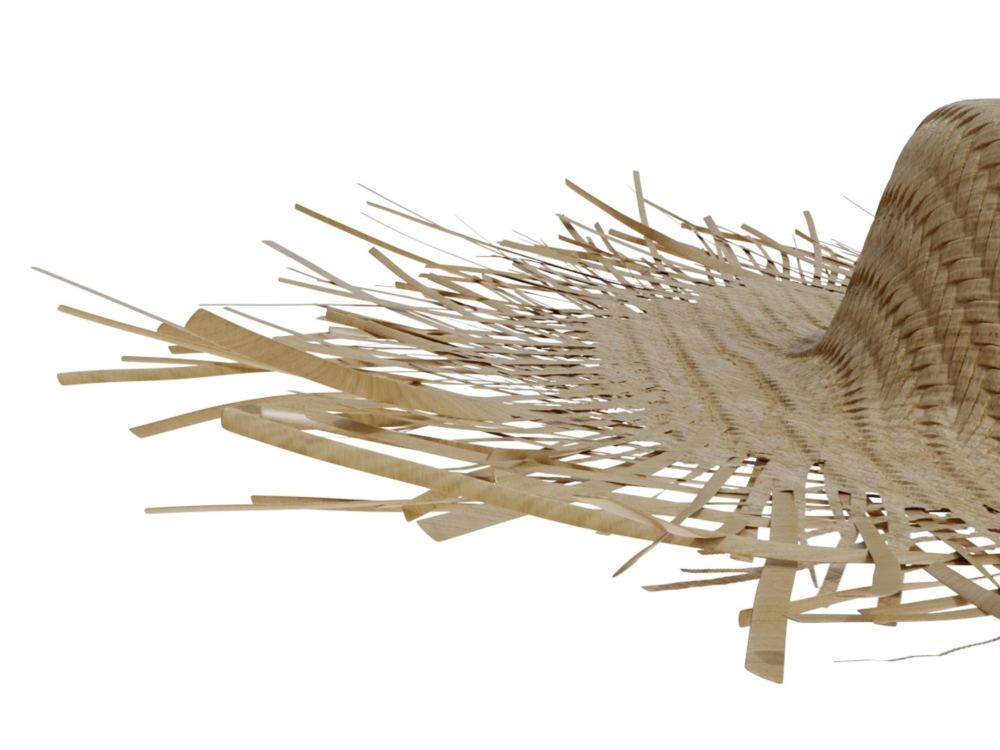 3d model straw hat