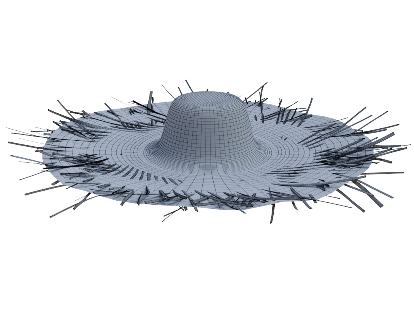 3d model straw hat