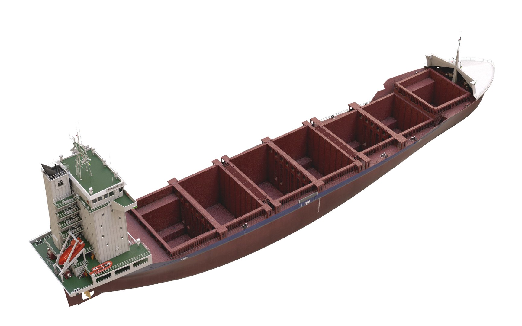 Container Feeder 800 3D model - TurboSquid 1796041