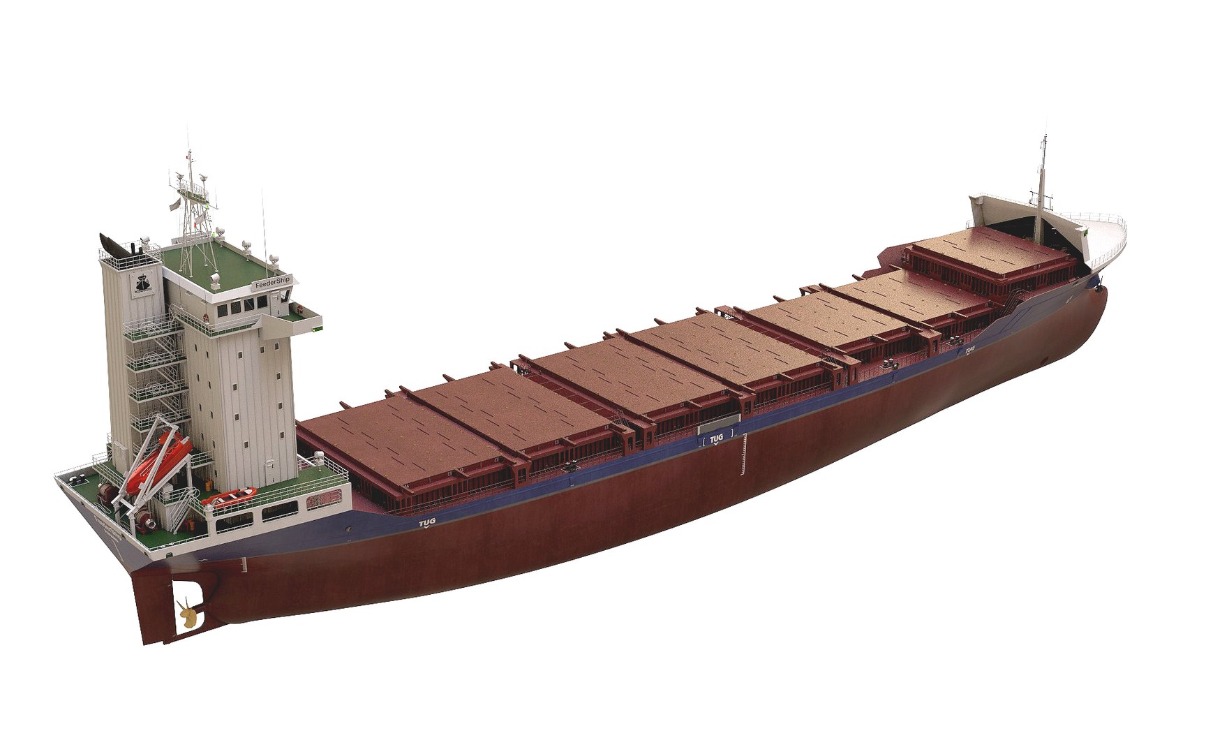 Container Feeder 800 3D model - TurboSquid 1796041
