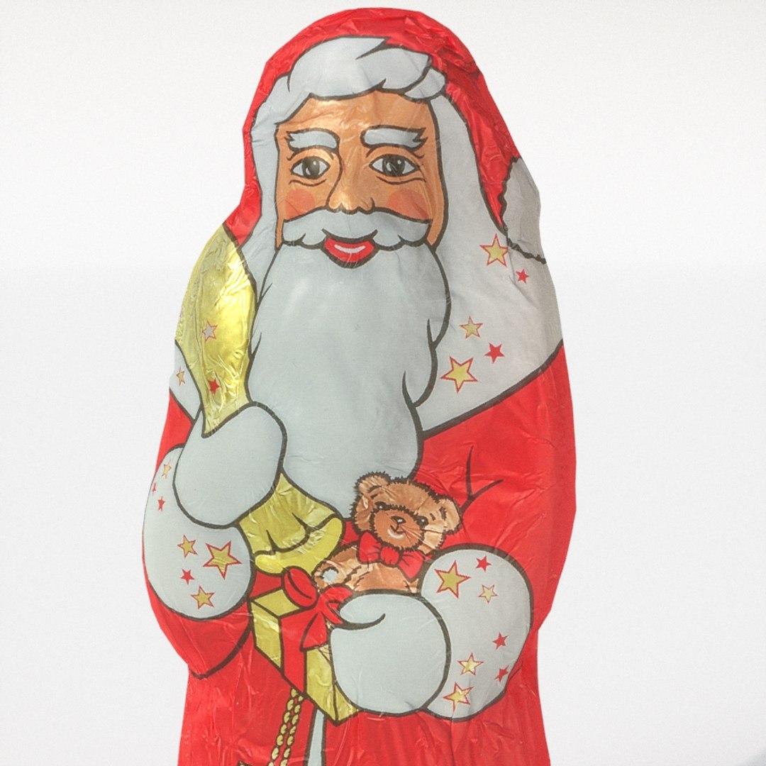 Chocolate santa claus 3D model - TurboSquid 1472517