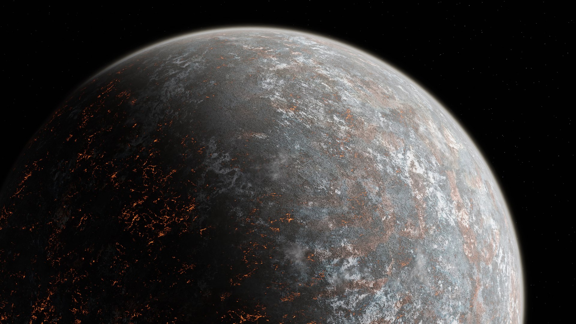 8K Fictional Magma Planet 3 3D - TurboSquid 1931016