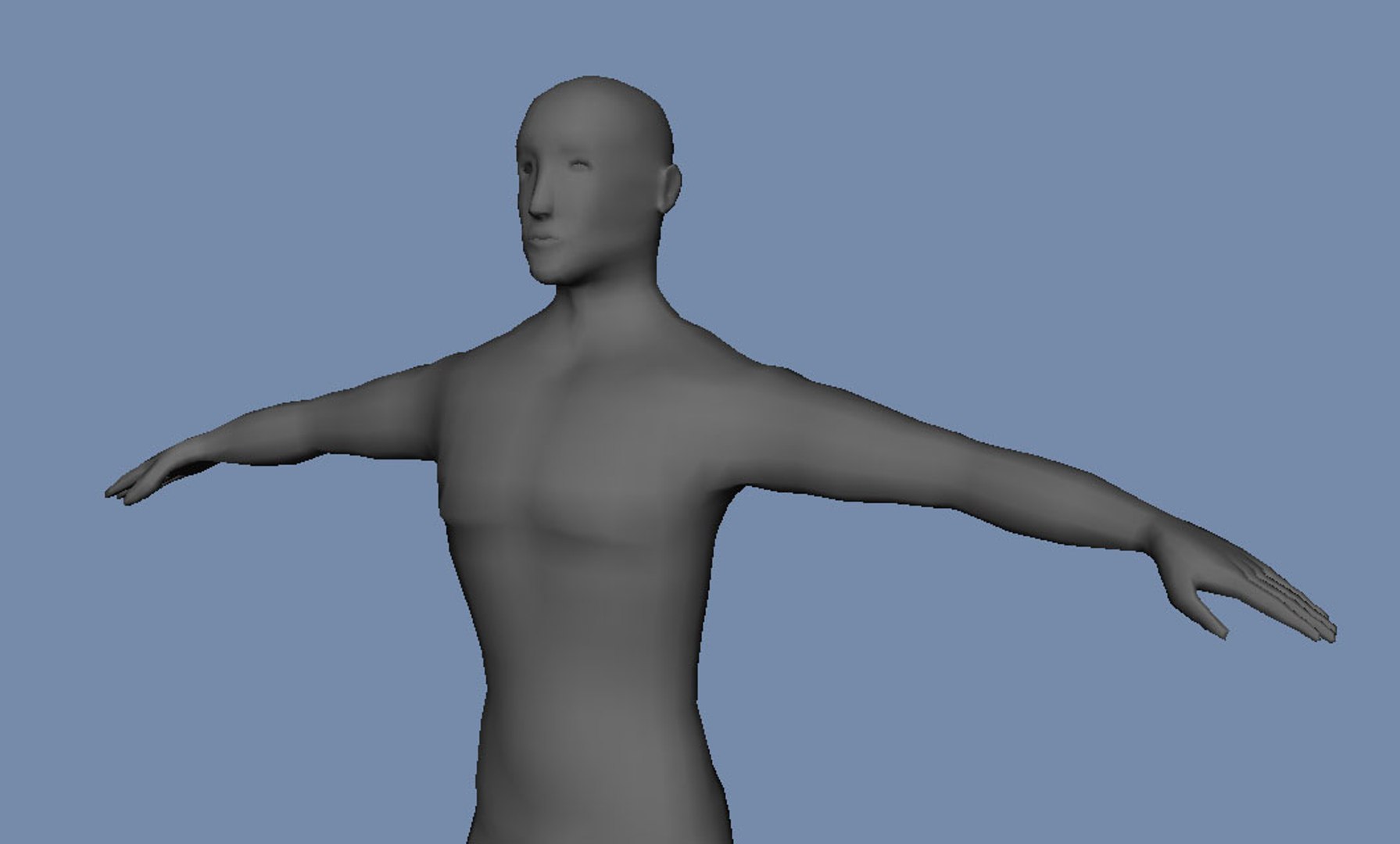 3d Basic Human Male Body