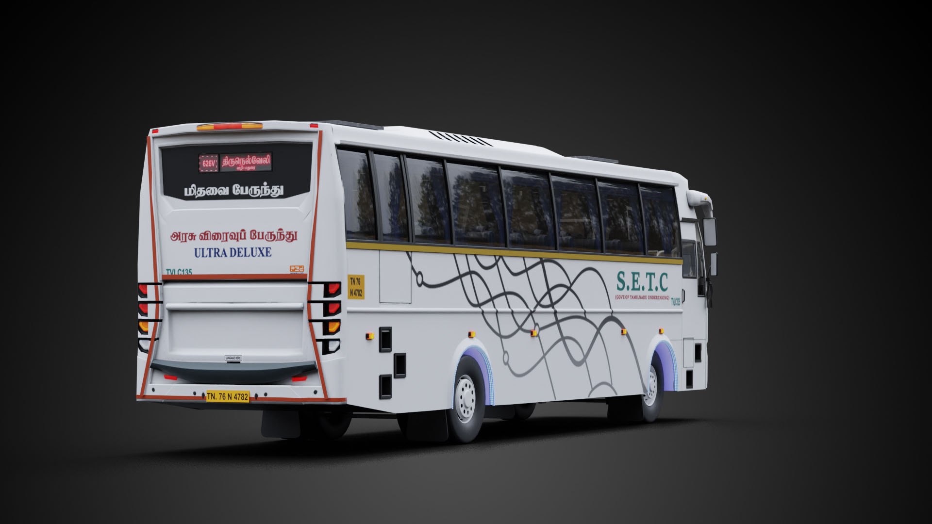 Prakash Vega SETC Tamil Nadu Bus Model 3D Model - TurboSquid 1887438