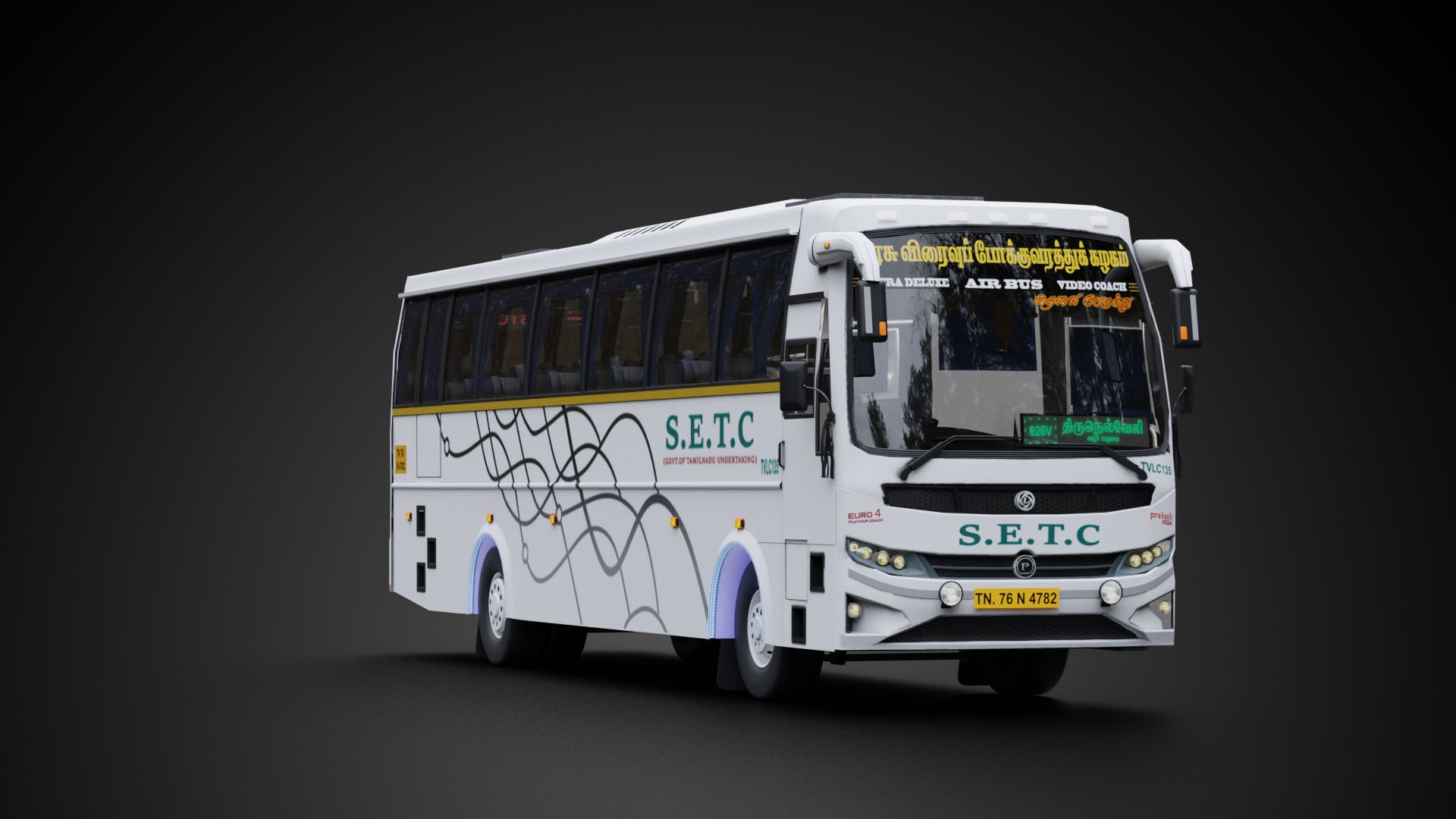 Prakash Vega SETC Tamil Nadu Bus Model 3D Model - TurboSquid 1887438