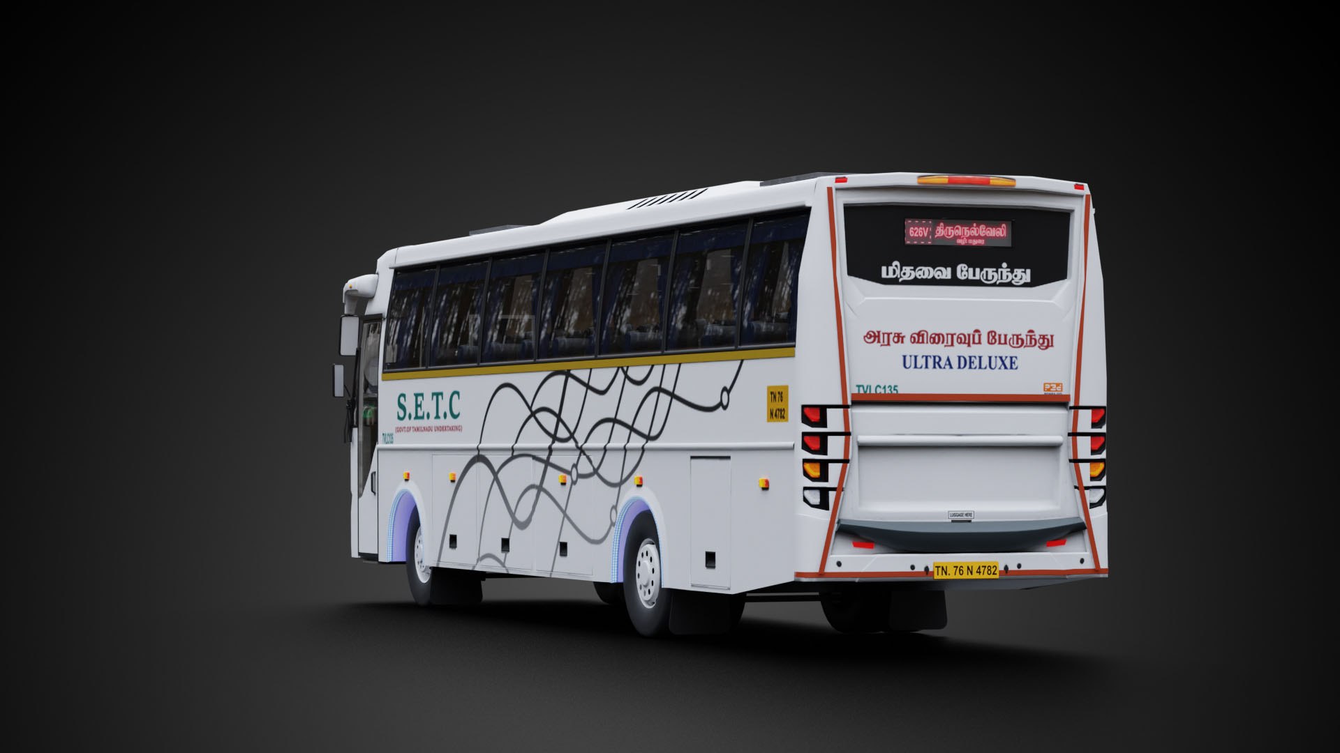 Prakash Vega SETC Tamil Nadu Bus Model 3D Model - TurboSquid 1887438