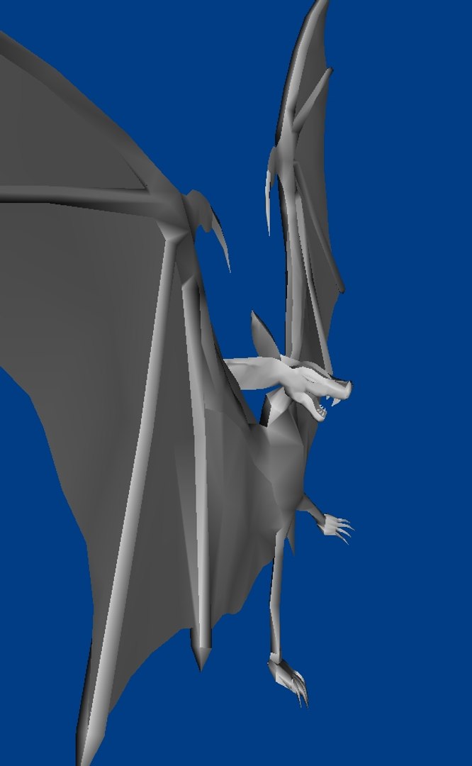 3d model bat lowpolygon