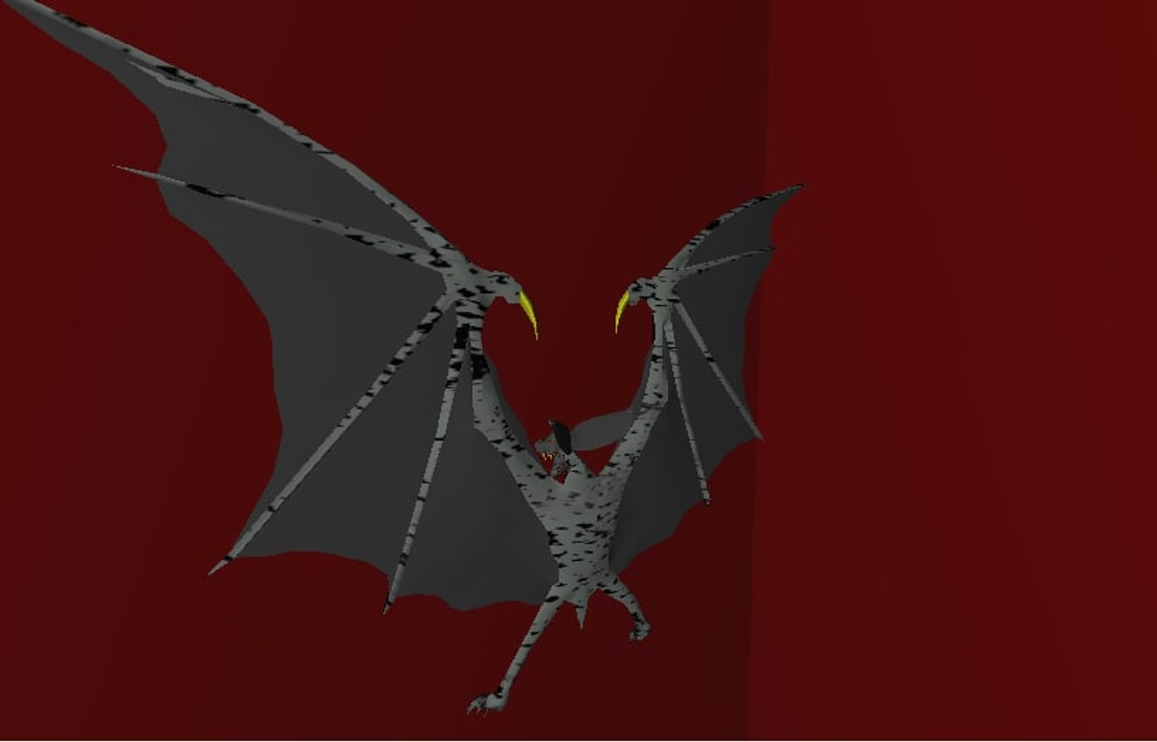 3d model bat lowpolygon