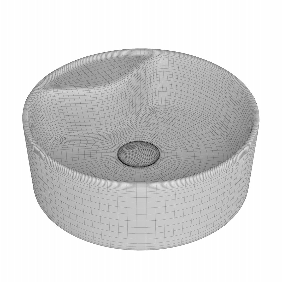 Table wash basin circle 3D model - TurboSquid 1693015