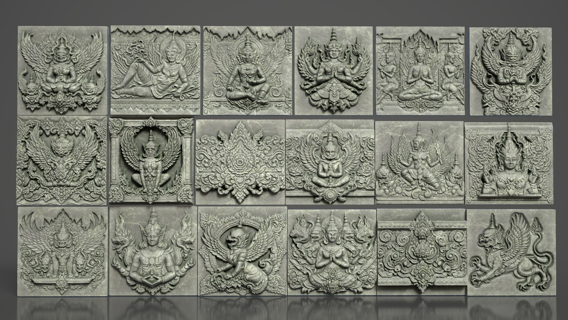 High Poly Khmer Walls - 240427 3D Model - TurboSquid 2221398