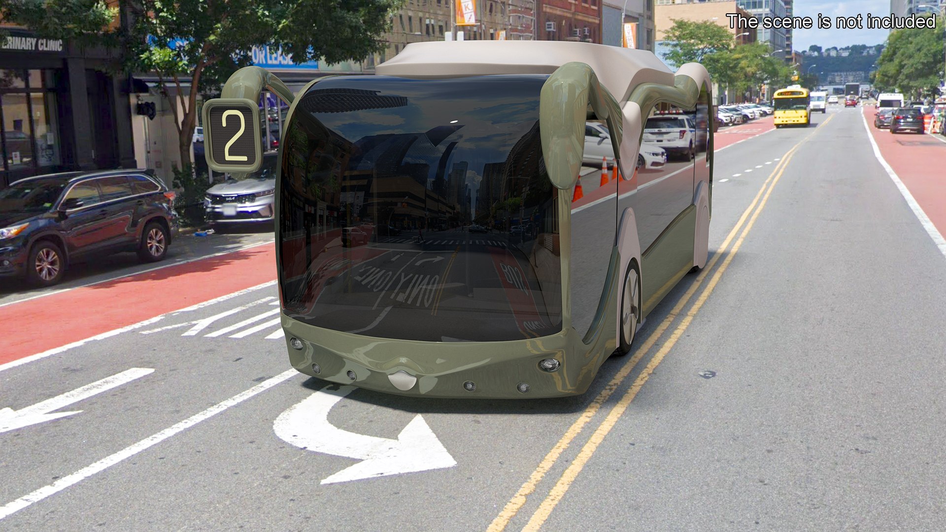 Futuristic Electric Bus Concept Green Rigged For Cinema 4D 3D Model ...