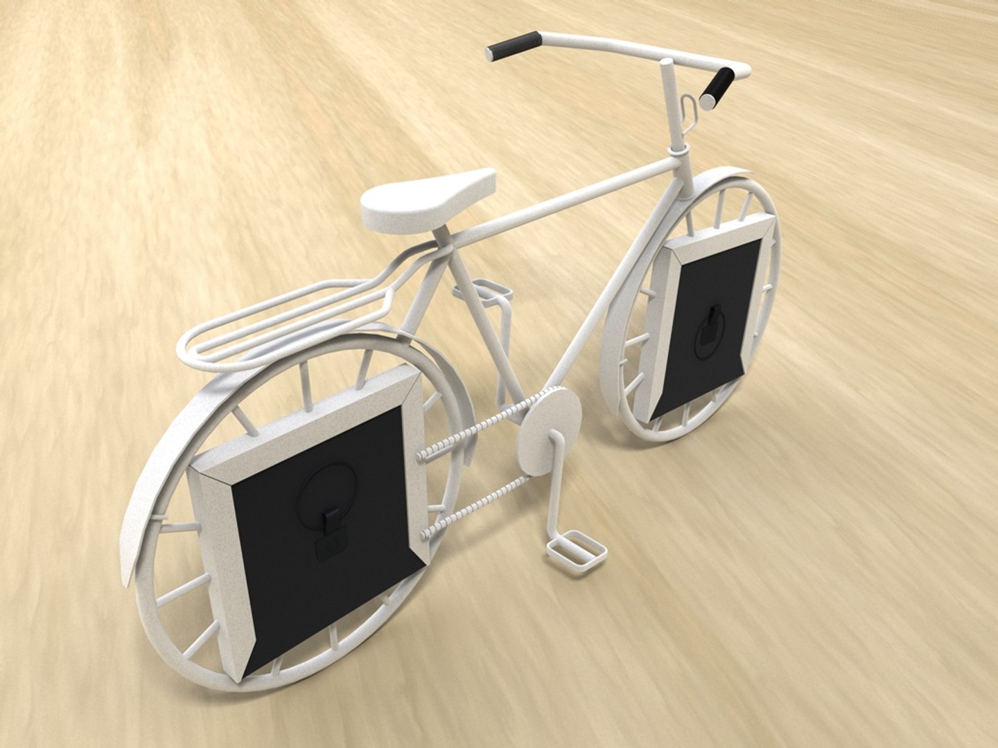 3d model picture frame bicycle