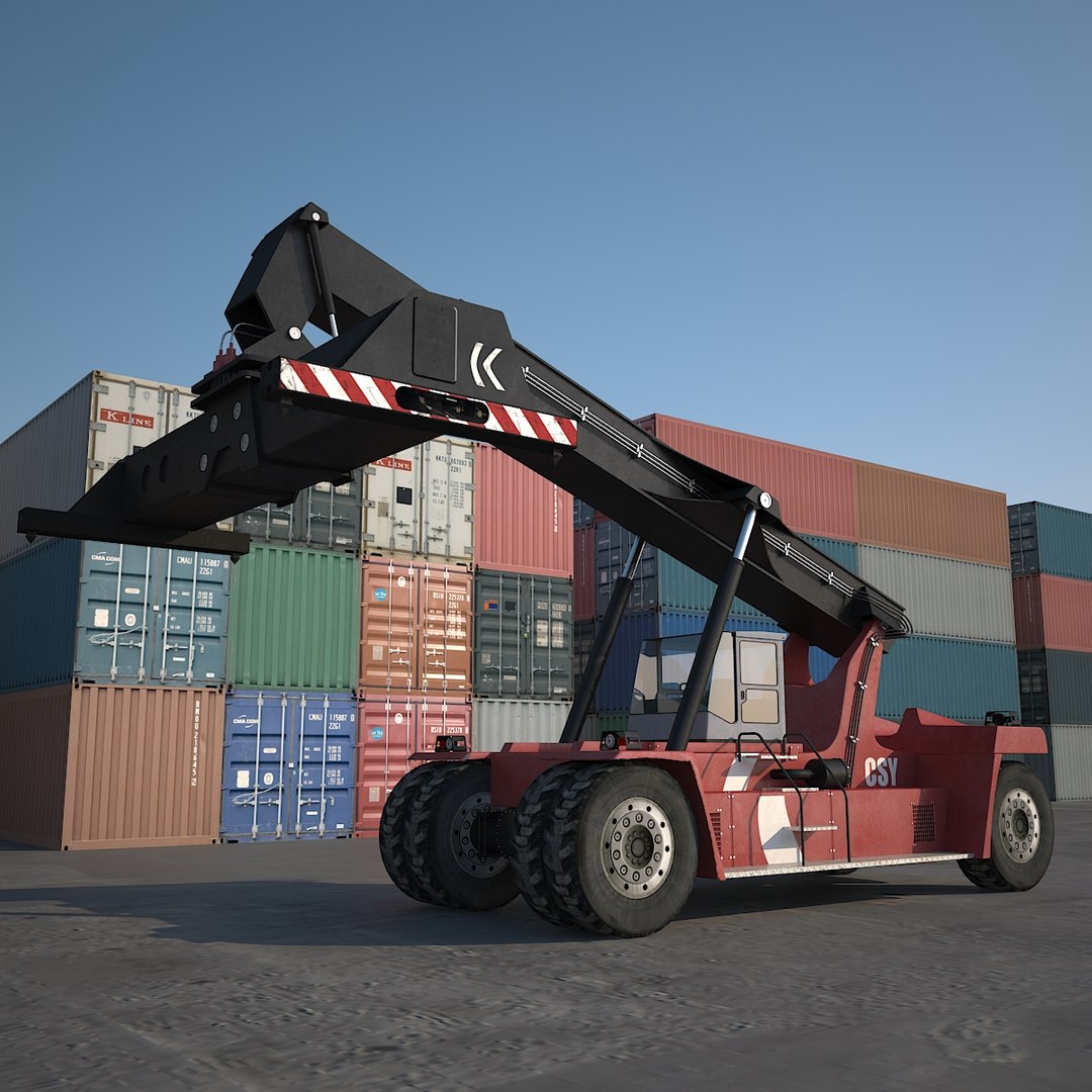 3d Model Reach Stacker