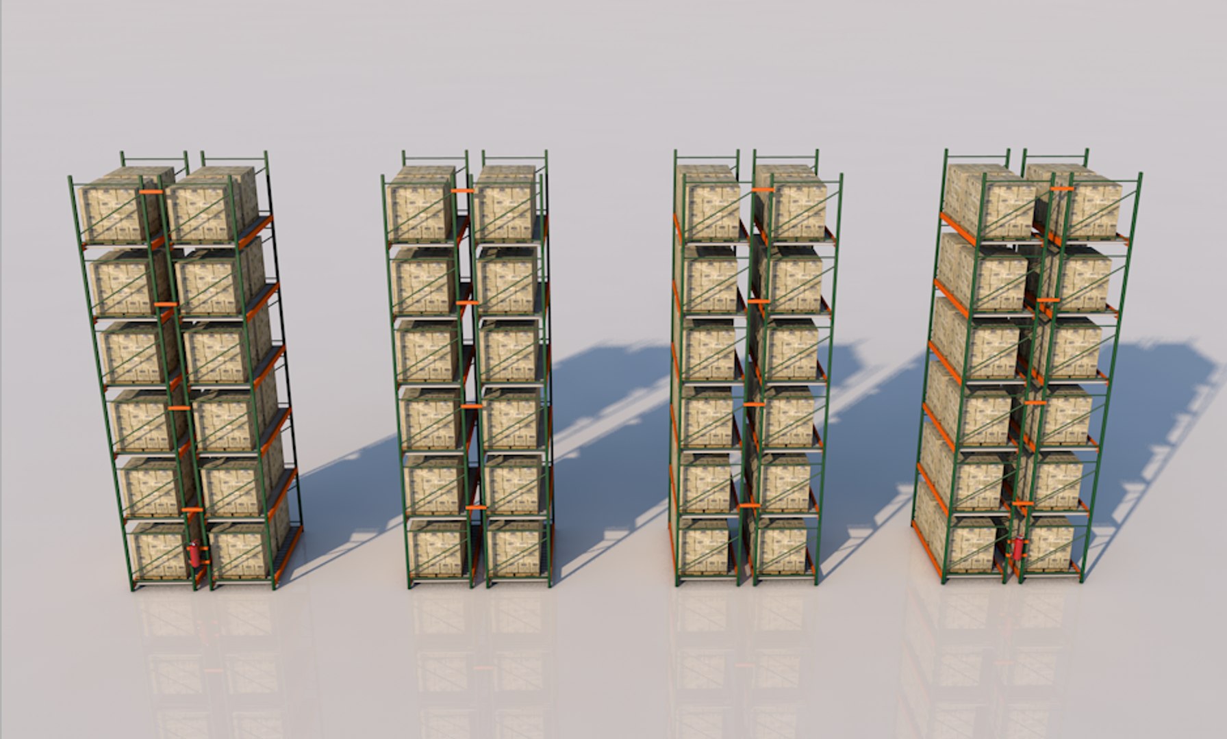 Pallet Rack Model - TurboSquid 1463452