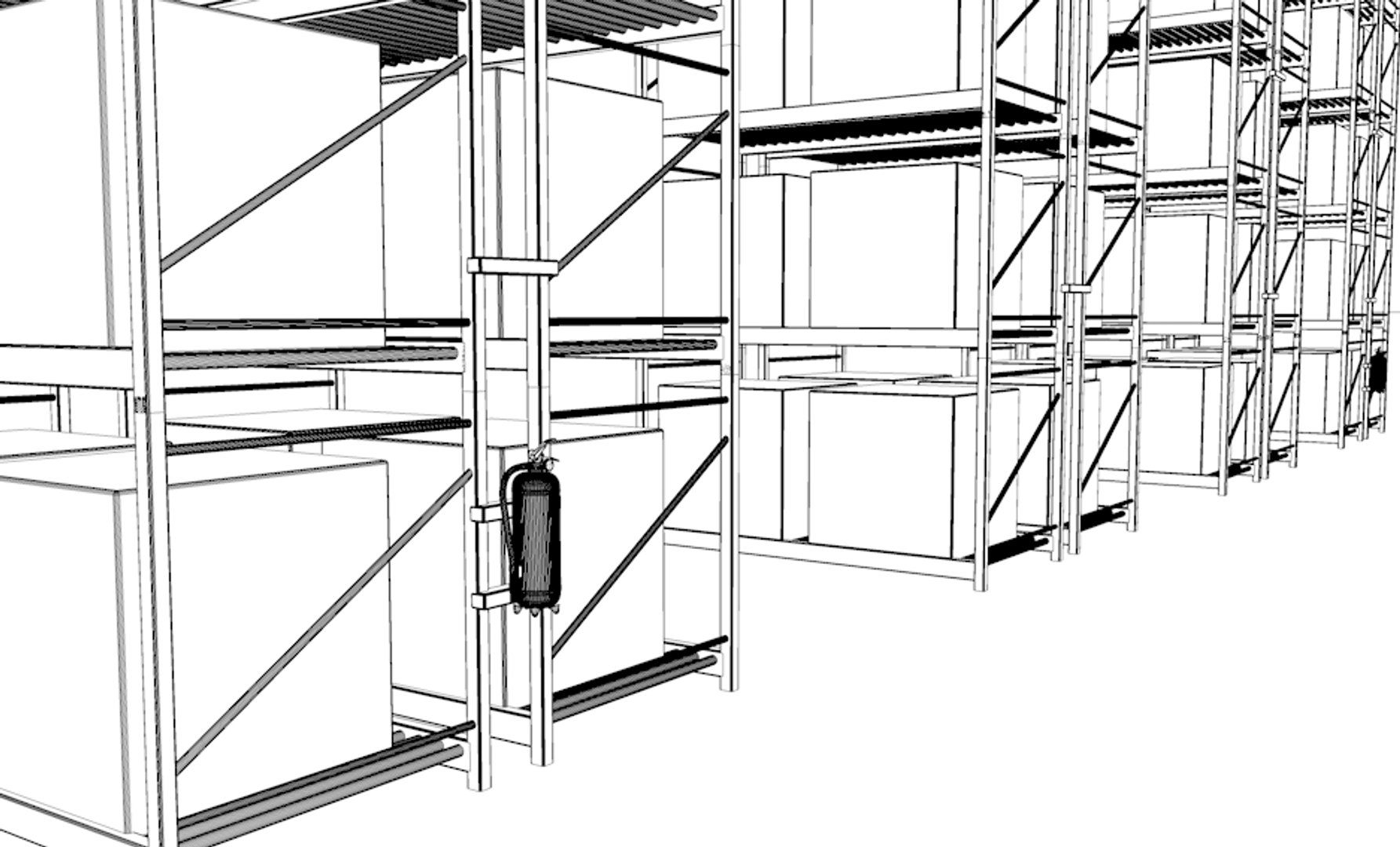 Pallet Rack Model - TurboSquid 1463452