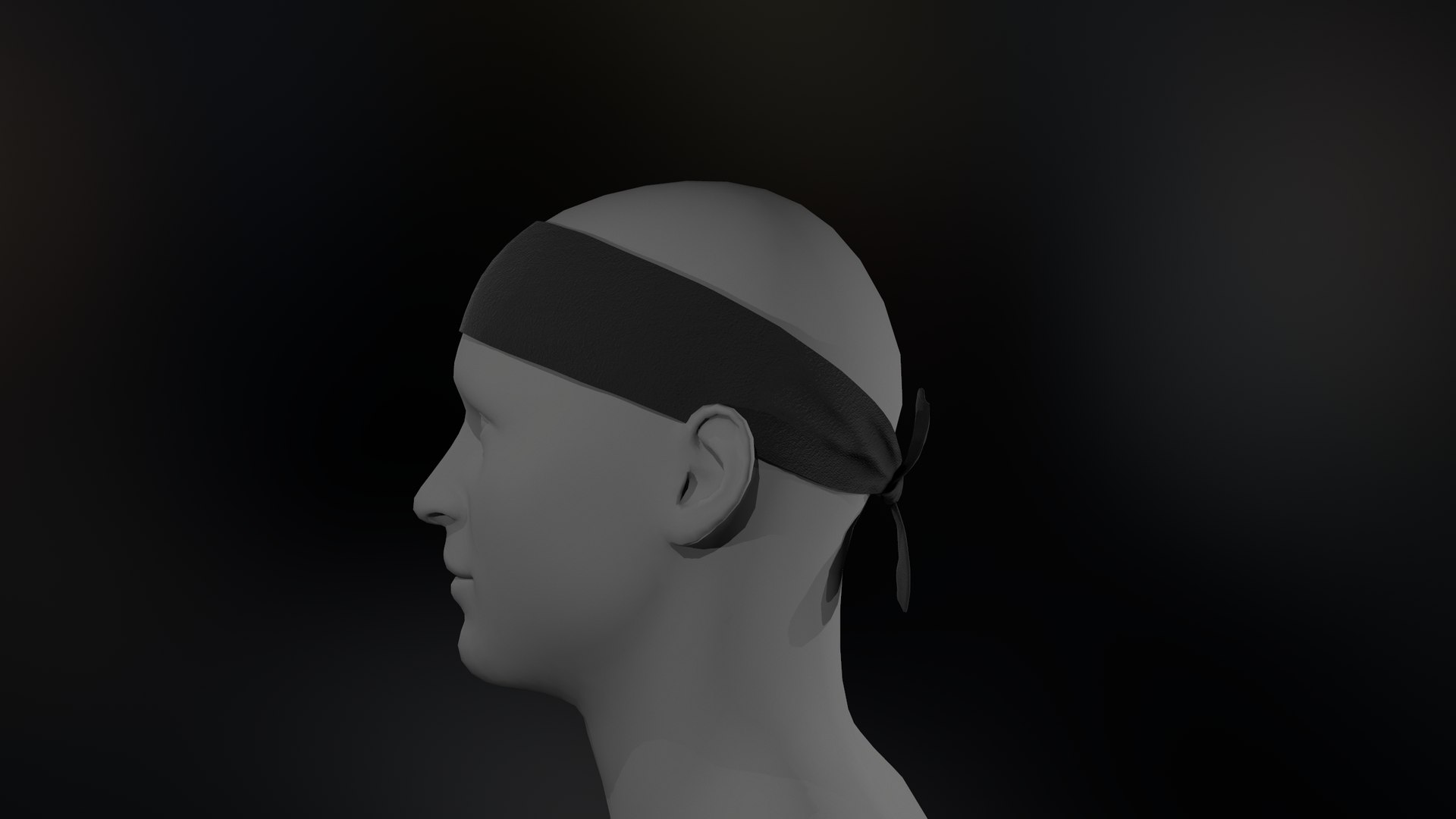 3D Model Black Bandana - TurboSquid 1635308